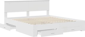 Rám postele se zásuvkou Bílá 180 x 200 cm Kompozitní dřevo 3410861