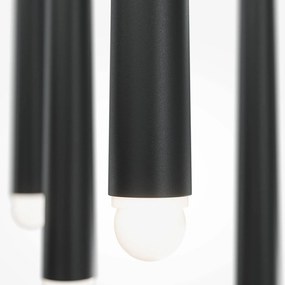 Závěsné svítidlo Maytoni Cascade LED, černé, 5 světelných zdrojů
