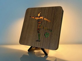 Li-Go "Fotbalista" lampa 19x19 cm provedení povrchu: ořech