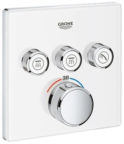 Grohe Grohtherm Smart Control - podomítkový termostat na tři spotřebiče, bílá / chrom, 29157LS0