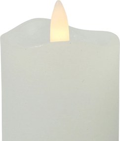 LED sloupová svíčka LYON 8 cm bílá, sada 2 ks