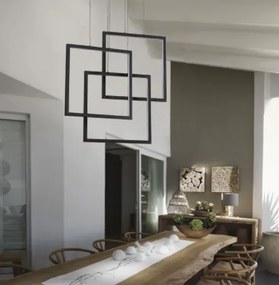 Ideal Lux Závěsné svítidlo Frame sp quadrato Barva: Černá