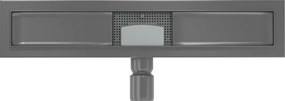 Mexen Flat tělo pro lineární odtok 60 cm, gun gray kartáčovaný - 1E15060