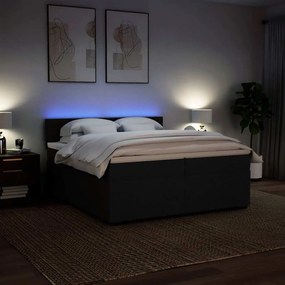 Box spring postel s matrací černá 200x200 cm textil 3289477