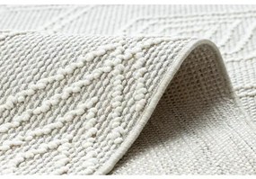 koberec NANO EN14A Diamanty, smyčkový, plošně tkaný bílá velikost 240x330 cm | krásné koberce cz
