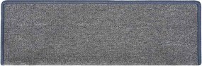 Schodové rohože 30 ks 65 x 21 x 4 cm světle šedé a modré s obdélníkovým okrajem 3365780