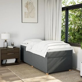 Box spring postel s matrací tmavě šedá 90x190 cm textil 3285339