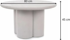 Konferenční stolek Rosalia 80 cm světle šedý