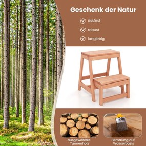 Costway 2 schůdková skládací schůdková stolička do 250 kg nosnost žebřík židle