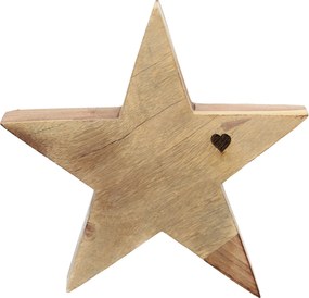Dekorace Wooden Star II 20x4x20 cm