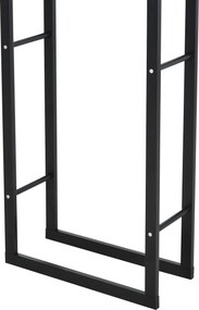 HOMCOM Držák na dřevo Metal 40 x 25 x 150 cm Úložná pomůcka na dřevo Ocelový rám až do 100 kg Přístřešek na dřevo Venku Dřevěný rack pro zahradu a te…