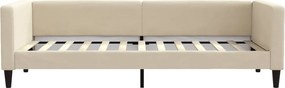 Válenda s přistýlkou a zásuvkami krémová 90 x 200 cm textil 3196618