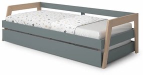 Dětská postel reicca s úložným prostorem 90 x 200 cm zelená MUZZA
