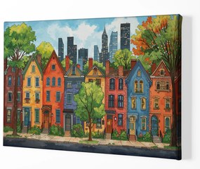 Obraz na plátně - Zelená ulička New Jersey FeelHappy.cz Velikost obrazu: 180 x 120 cm