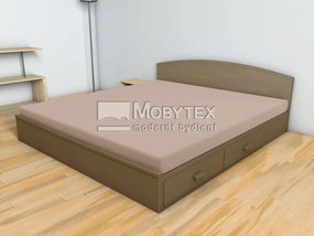 MATĚJOVSKÝ Prostěradlo světle hnědé jersey s elastenem 140x200/40