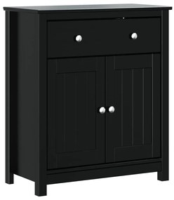 Koupelnová skříňka BERG černá 69,5x34x80 cm masivní borovice,  358543