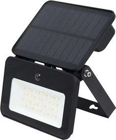 LED solární reflektor se senzorem WL913, černá