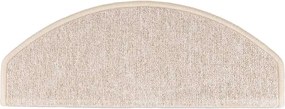 Schodové rohože 15 ks 65 x 24 x 4 cm béžové, půlkulaté, velké 133890