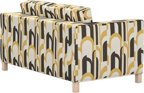 Potah na pohovku IKEA  Karlanda 2-místná, krátký barva vícebarevná látka pletený vzor, vzorované
