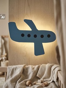 Sinsay - Dětská LED nástěnná lampa ve tvaru letadla - modrá
