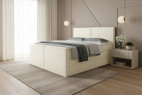 XXXLutz POSTEL BOXSPRING, 160/200 cm, béžová Livetastic - Postele s úložným prostorem - 001814000302