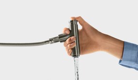 Hansgrohe Metris Select, dřezová baterie s výsuvnou koncovkou, chromová, 14857000