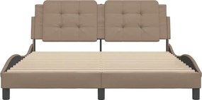 Rám postele bez matrace Zadar cappuccino 160x200 cm umělá kůže 3208195