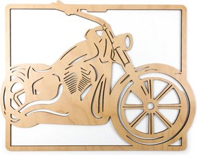 Dřevěná dekorace Motorka