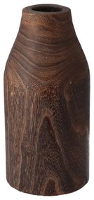 Hogewoning Dřevěná sloupová váza tmavá 25 cm