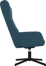 Relaxační křeslo modré samet 341118