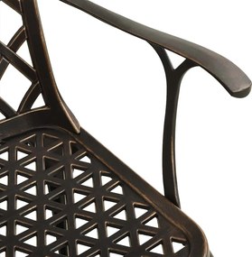 3dílný bistro set litý hliník bronzový 315591