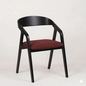 Stima Křesílko FRAME černá / látka lux bordo 15
