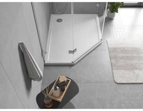 Mexen Flow Slim, pravostranná pětiúhelníková sprchová vanička 100 x 80 cm, bílá lesklá, 46P108010R