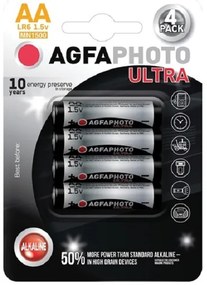 AgfaPhoto Ultra alkalická baterie 1,5V LR6/AA, 4ks blistr