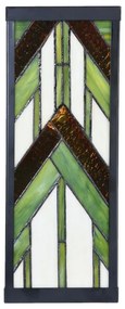 Nástěnné zeleno-béžové světlo Tiffany v art deco stylu Claire – 14x16x40 cm