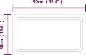Koupelnové zrcadlo s LED osvětlením 90 x 50 cm 151789