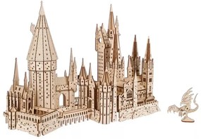 Ugears 3D dřevěné mechanické puzzle Hrad Bradavice, Harry Potter