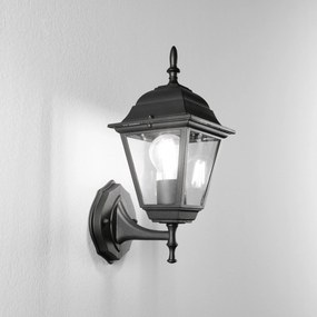 FAN LANT-ROMA/AP1A Venkovní nástěnné svítidlo UP ROMA černá, 1xE27, IP44, 19,5 x 35 x 14,6 cm - FANEUROPE