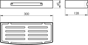 Gedy Gedy, SMART police do sprchy, 300x45x128mm, zlato mat, 241788