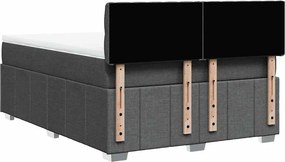 Box spring postel s matrací tmavě šedý 140 x 190 cm textil 3287071