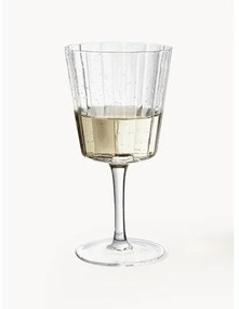 Ručně foukané sklenice na víno's drážkovanou strukturou Scallop Glasses, 4 ks