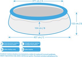 Bazén Tampa 4,57x1,22 m s kartušovou filtrací a příslušenstvím 19900042