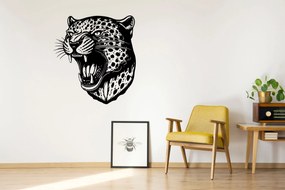 Lepy.cz Samolepka na zeď Leopard Velikost (šířka x výška): 55x60cm, Barevná varianta: Bílá