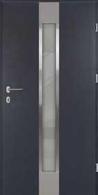 Vchodové dveře Solid Multilock, 90 P, 1000 × 2070 mm, ocel, pravé, antracit, prosklené