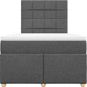 Box spring postel s matrací tmavě šedá 120x190 cm textil 3293520