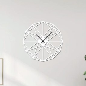 dřevo života Nástěnné hodiny KONSTRUKT Barevný vzor: Bílá, Velikost hodin: 40x40