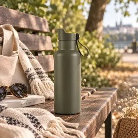 Vinga Balti zelená / Termoláhev / 500 ml / nerezová ocel / push víčko