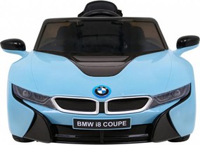 Ramiz Elektrické autíčko BMW i8 Lift modré + dálkové ovládání + pomalý start + 3bodové pásy + MP3 USB + LED