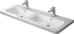 Duravit DuraStyle - Dvojumyvadlo nábytkové 130x48 cm, s 1 otvorem pro baterii, bílá 2338130000