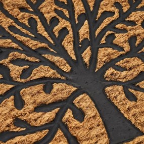 Kokosová rohožka Tree 75x45 cm hnědá/černá